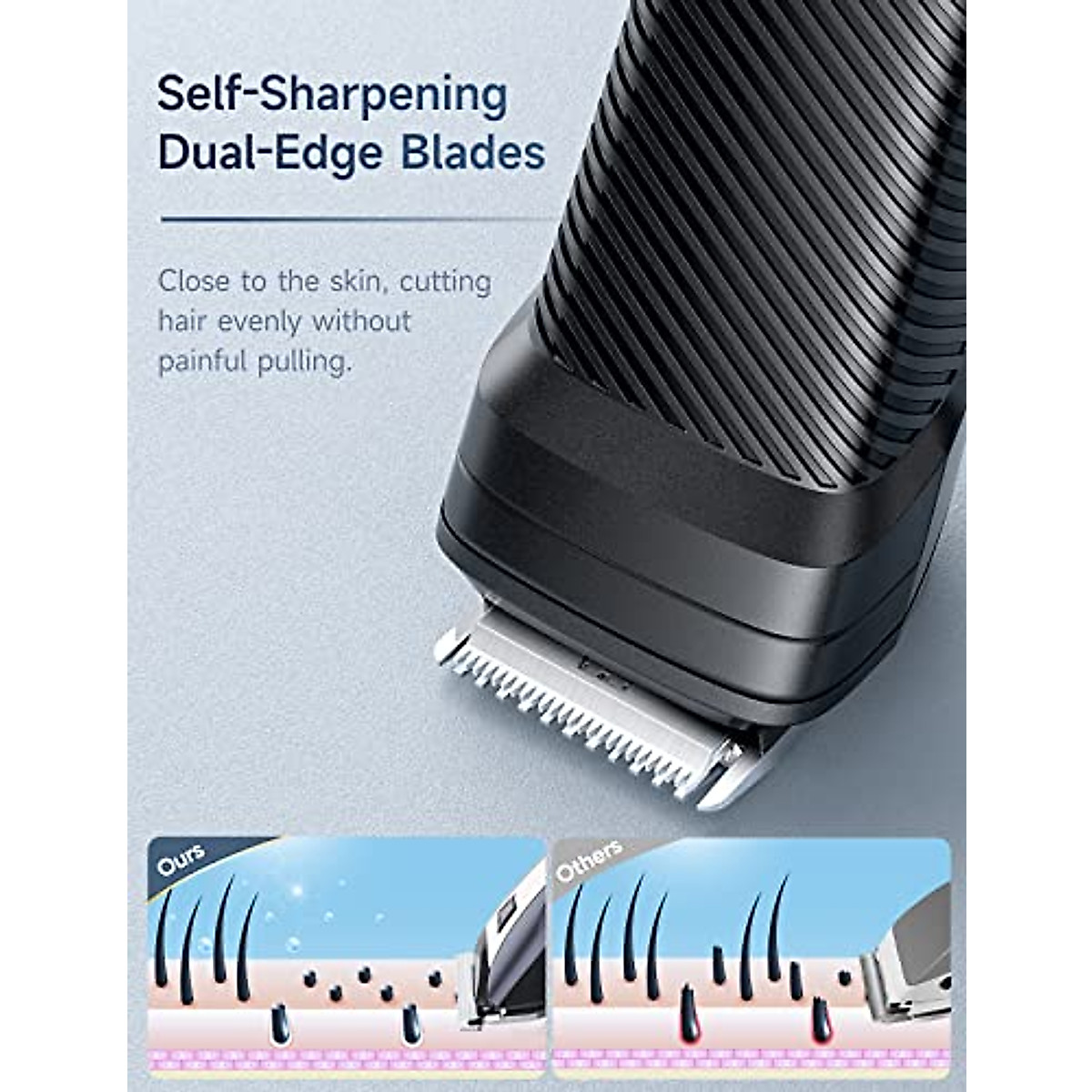 Beard Trimmer Hair Clipper for Men, All-in-One Men’s Grooming Kit with Cordless Rechargeable Hair Trimmer Nose Trimmer Electric Shaver, Stainless Steel Blades for Painless Facial & Body Hair Removal