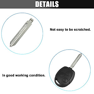 X AUTOHAUX 5 Pcs Metal Car Flip Remote Folding Key Blank Blade Replacement Uncut Silver Tone for Ford for Mercury