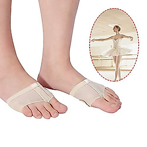 Dance Paws Pad, Foot Undies Thongs Half Sole Dance Shoes Lyrical Bare Foot Thong Ballet Shoes for Womens Girls