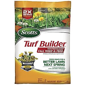 Scotts Turf Builder WinterGuard Fall Weed and Feed 3: Covers up to 15,000 Sq Ft, Fertilizer, 43 lbs.