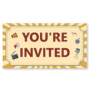 Soiceu Movie Ticket Birthday Party Invitations with Envelopes Set of 20 Movie Night Birthday Party Invites Fill in Blank