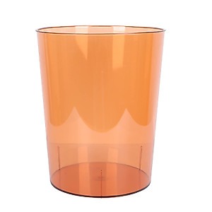 Amosfun Plastic Slim Round Small Trash Can Wastebasket Garbage Container Bin Pot for Bathroom Bedroom Kitchen Home Office Orange