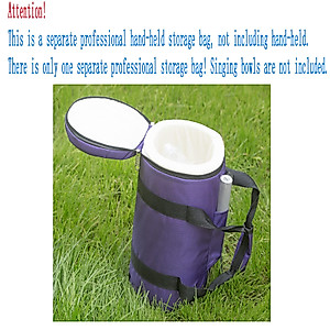 GREALY Handle Clear Quartz Crystal Singing Bowl Purple Colored Carry Case Bag Used for Handle Crystal Singing Bowl (Size : 8 inch)