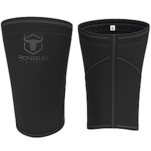 Knee Sleeves 7mm (1 Pair) - High Performance Knee Sleeve Support For Weight Lifting, Cross Training & Powerlifting - Best Knee Wraps & Straps Compression - For Men and Women (Black/Charcoal, Large)