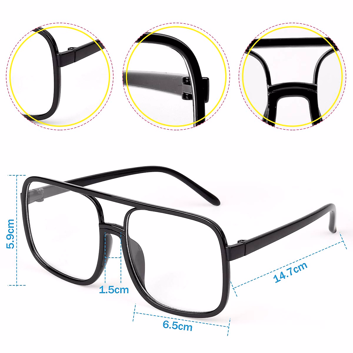 Hotusi Hip Hop Costume Kit, Bucket Hat Sunglasses Inflatable Boom Box Phone Dollar Sign Gold Chain 80/90s Party Supplies Cosplay Props