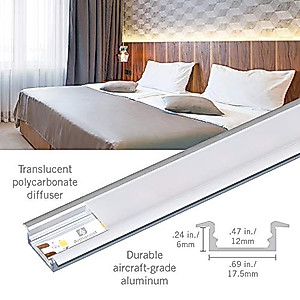 Armacost Lighting 960052 Recessed Mounting Channel, Aluminum