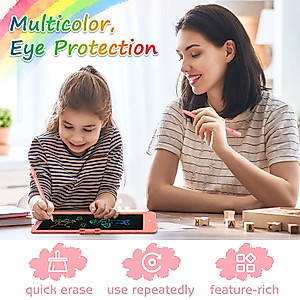 KTEBO 10in LCD Writing Tablet for Kids, Great Educational Toys for Preschool Toddlers Learning, Drawing Board Toys for Age 3+ 4+ 5-7 6-8 9 8-12 Years Old Boys Girls, Gifts for Baby Girl Boy - Pink