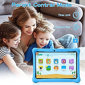 Kids Tablet 10 inch Tablets: qunyiCO 10'' Tablet for Kids 2GB + 32GB Android Tablet 2MP+8MP Camera 1280*800 IPS Touch Screen Kid-Proof Case Parental Control Learning App on Google Certified Playstore