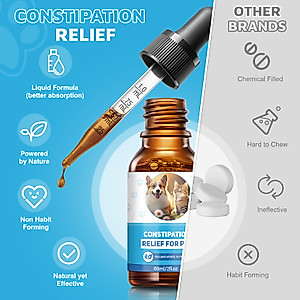 Cat Constipation Relief, Constipation Relief for Cats, Natural Supplements to Aid Digestion Cat Laxative, Dog Constipation Relief for Upset Stomach, Constipation Relief for Dogs-60ml