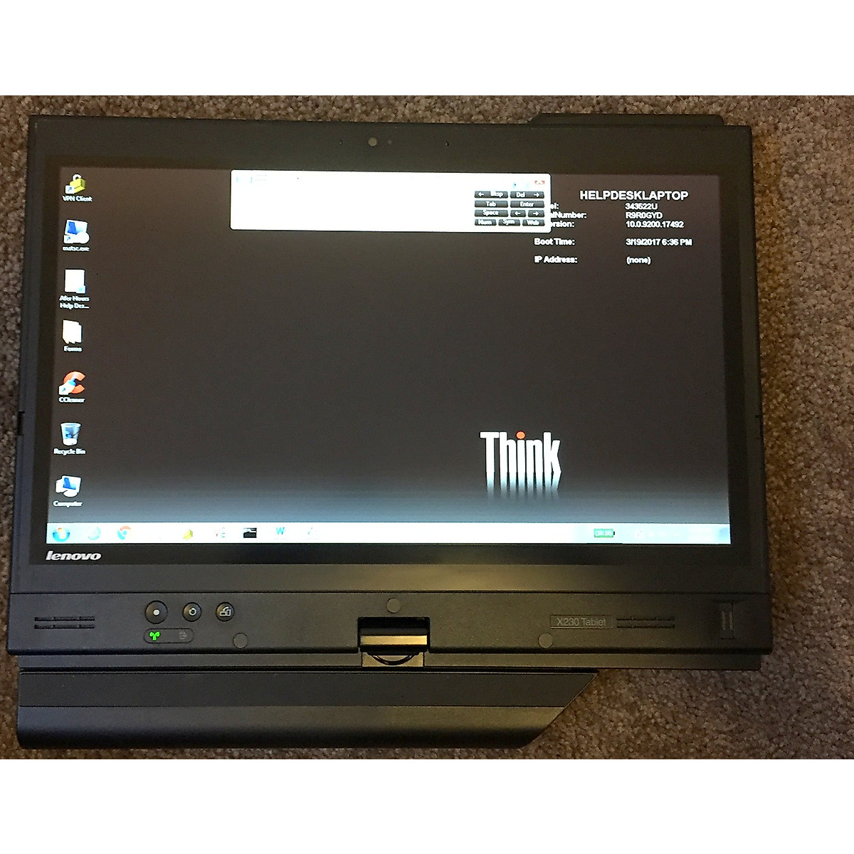 Lenovo ThinkPad X230 Tablet 343522U 13-Inch LED HD PC (2.6GHz, Intel Core i5-3320M, 4GB DDR3, 500GB HDD Windows 7 Professional)