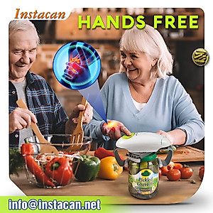 Higher Torque and One Touch Electric Jar Opener Easy Remove Almost Size Lid with Auto-Off, Powerful Bottle Opener for Arthritic Hands, Automatic Jar Opener for Weak Hands and Seniors (White)