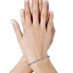 LES POULETTES JEWELS - Sterling Silver Charms Bracelet - Classics - Size 8.5 inch