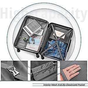 Merax Luggage Sets 2 Piece Suitcase Set 20/28,Carry on Luggage Airline Approved,Hard Case with Spinner Wheels,White