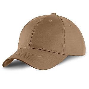 M-Tac Tactical Baseball Cap - Adjustable Plain Workout Ball Cap, Ripstop Hats for Men and Women (Coyote, M)