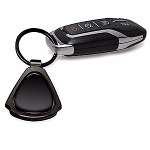 iPick Image for Ford Thunderbird Black Dome Dark Gunmetal Metal Teardrop Premium Key Chain Keychain, Official Licensed