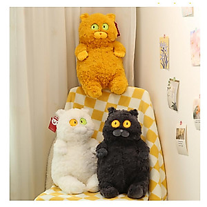 XIZHI 15.7" Cute Cat Plush Pillow Toy Stuffed Animals Cat Plushie Soft Doll Pillows for Boys Girls Christmas Birthday Gift and Bedroom Decoration (Yellow)