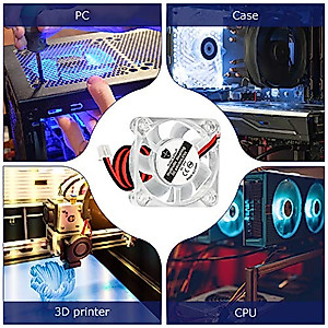 MakerHawk 40 40 10 Fan 24V Hydraulic Bearing Brushless Cooling Fan RGB LED DC 4010 40x40x10mm 0.05A for 3D Printer, PC, Case, CPU