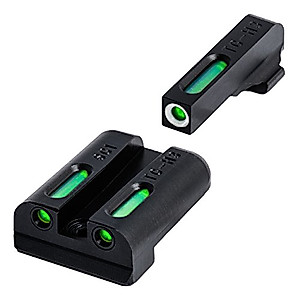 TRUGLO TFX Handgun Sight | Durable Shock-Resistant Compact Brightly Glowing Tritium & Fiber-Optic Xtreme Day/Night Sight, Compatible with Sig Sauer #8/#8 Handguns