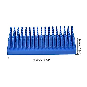 uxcell Polypropylene Test Tube Stand Holder Rack 102 Wells for 10-13mm Tubes Blue 2Pcs