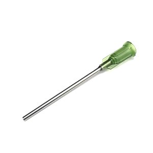 SANANTS 14 Gauge 1.5 Inch Industrial Blunt Tip Dispensing Needle with Luer Lock, Precision Applicator,Olive 20 PCS