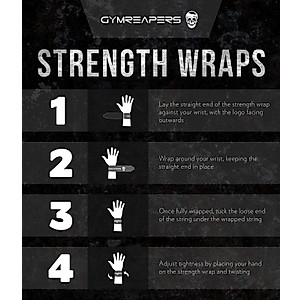 Gymreapers Strength Wrist Wraps for Cross Training, Olympic Lifting, WOD Workouts - Strong Wrist Support for Men and Women -| (Black/Black)