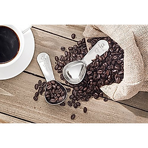 Apace Living Coffee Scoop (Set of 2) - 2 Tablespoon (Tbsp) - The Best Stainless Steel Measuring Spoons for Coffee, Tea, and More