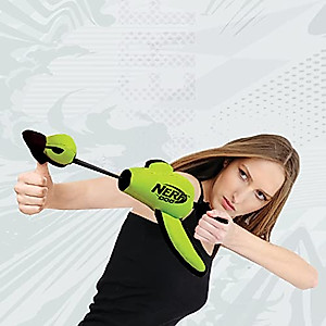 Nerf Dog Large Nylon Launching Duck with Interactive Design, Green