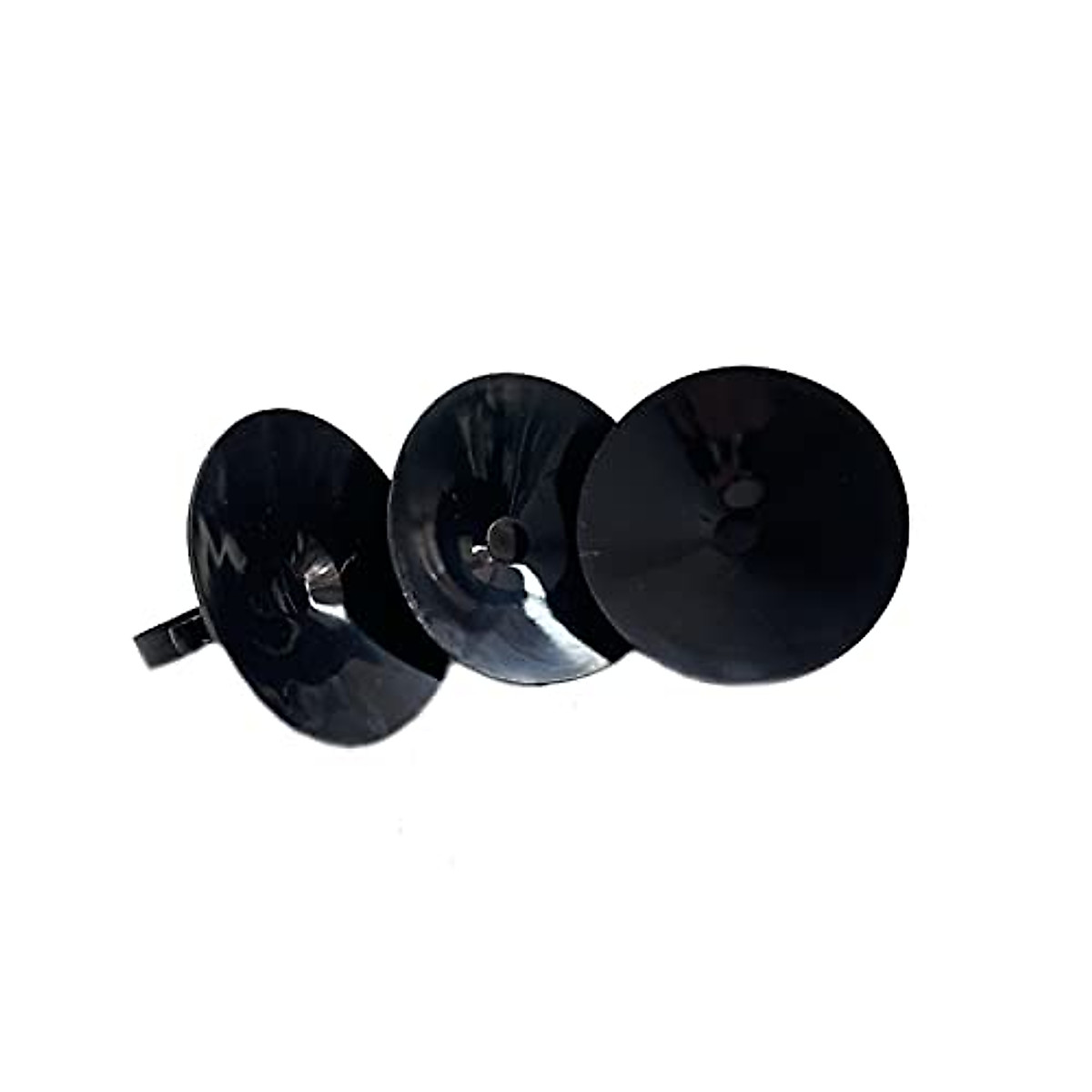 DREAM ART 6 Pack Black Suction Cup 1.8 Inch PVC Plastic Sucker Without Hooks for Home Decoration and Organization