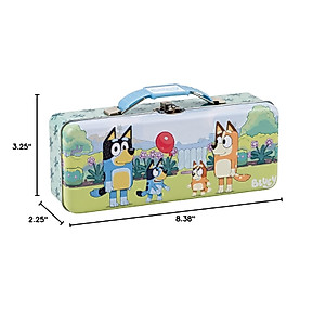 The Tin Box Company Bluey Pencil Box with Handle Clasp & Hinge, Model: 479407-12