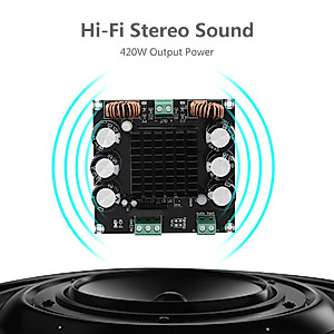 Tosuny 12-28V 420W TDA8954 Subwoofer Digital Power Amplifier Board,Digital Amplifier Board Single Channel Higher Efficiency Mono Amp Board.