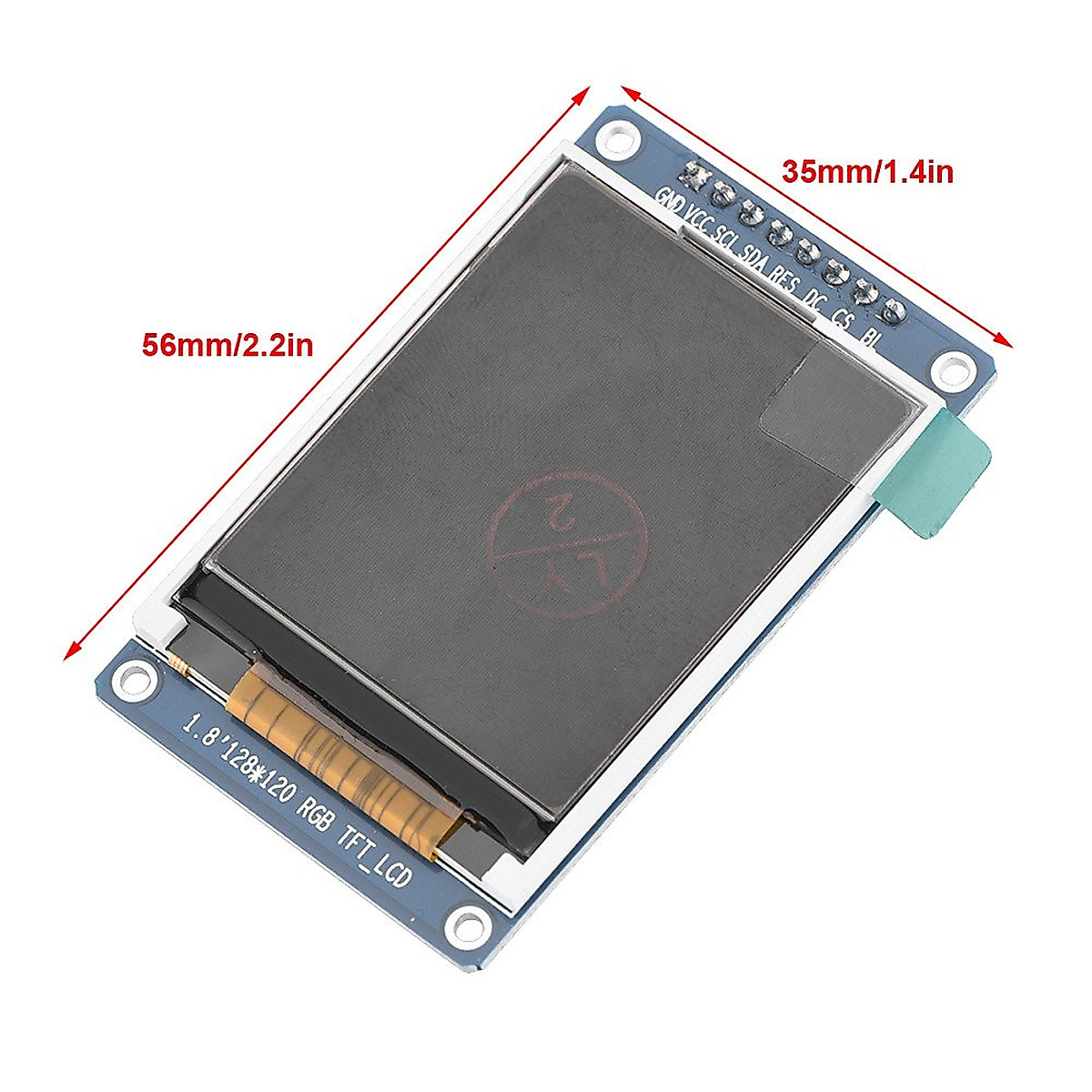 Bewinner 1.8inch LCD Display Module, TFT Screen Module 128 x 160 Resolution Onboard Driver ST7735 SPI Interface, Full-Color LCD Screen Display Controller Module