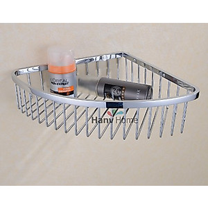 HANEABTH Stainless Steel Wall Mount Corner Shower Caddy for Bathroom, Polished Chrome