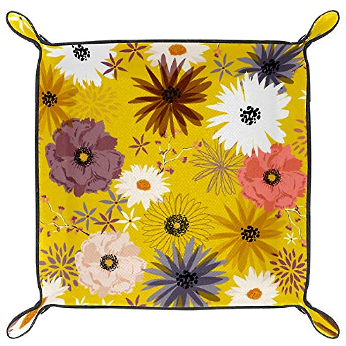 Mapotofux Vanity Tray, Toilet Tank Storage Tray, Resin Bathtub Tray Bathroom Tray, Vintage Liberty Flower Pattern