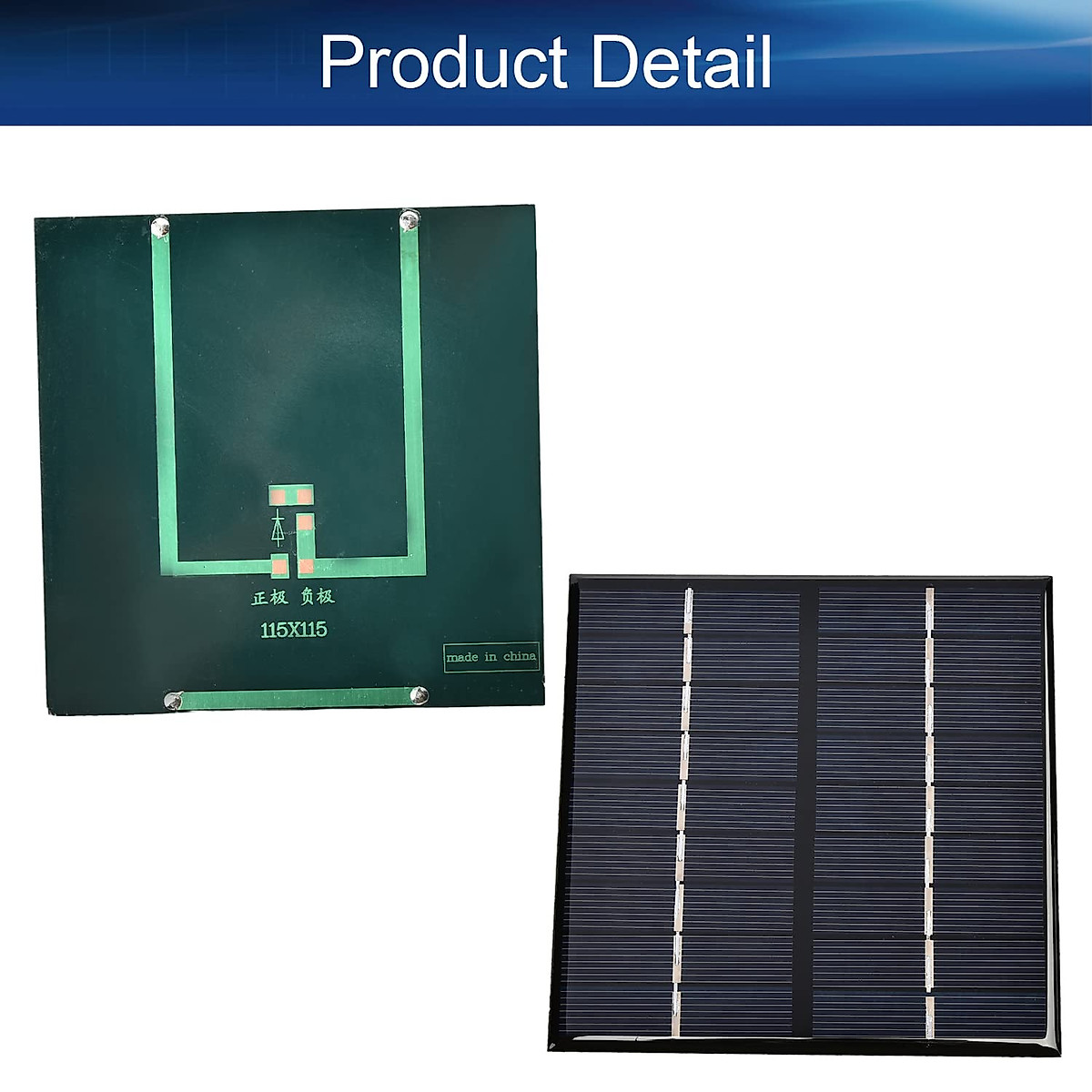 Bettomshin 1Pc 9V 2W Mini Solar Panels Cells, Polycrystalline Solar Cells Micro Solar Panel Module for Light Electric Toys Solar Battery Charger DIY Solar Syatem Kits (4.53" x 4.53"/115mm x 115mm)