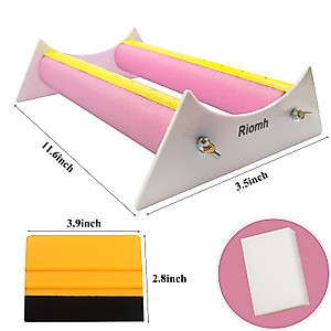 Cup Cradle for Tumbler with an Adjustment Pad and a Felt Edge Squeegee, Vinyl Holder with Foam Measurements for Crafting Decals on Cups and Bottles