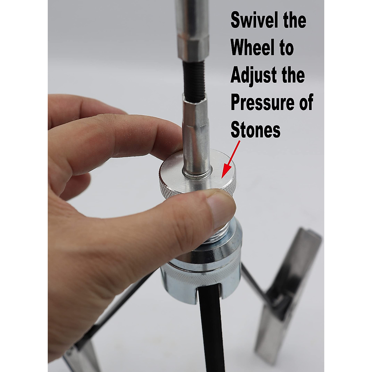 EADUTY Engine Cylinder Hone Tool 2"-7" Diameter Adjustable Deglazer Kit with 3-Piece 4" Long Stones 220 Grit