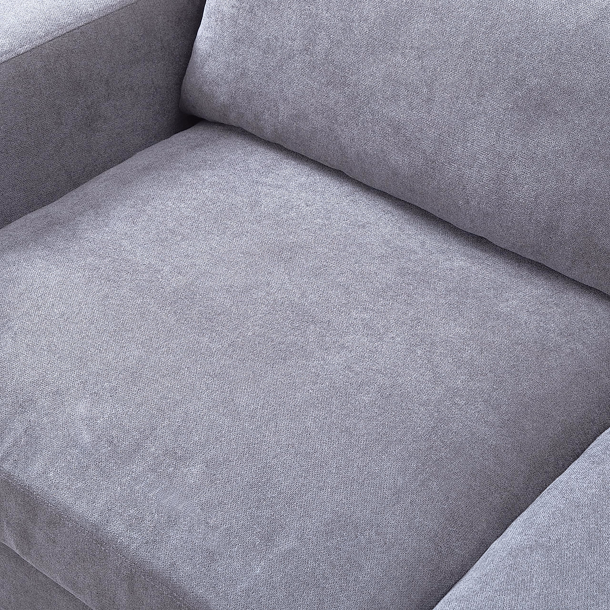 Lepfun Oversized Fabric Set, Extra Large L Shaped Reversible Chaise Sectional Couch, 124.4” Width, 4 Seat Modular Sofa with Storage Ottaman, Light Grey