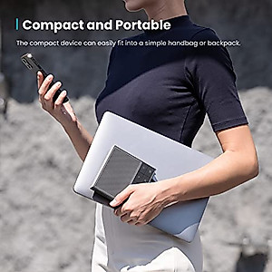 HiDock Conference Speaker and Microphone, Full Duplex Noise Reduction Speakerphone with Mute/Recorder/Project, USB C, 360° Voice Pickup, Meeting Speaker Compatible with Zoom Teams-Grey