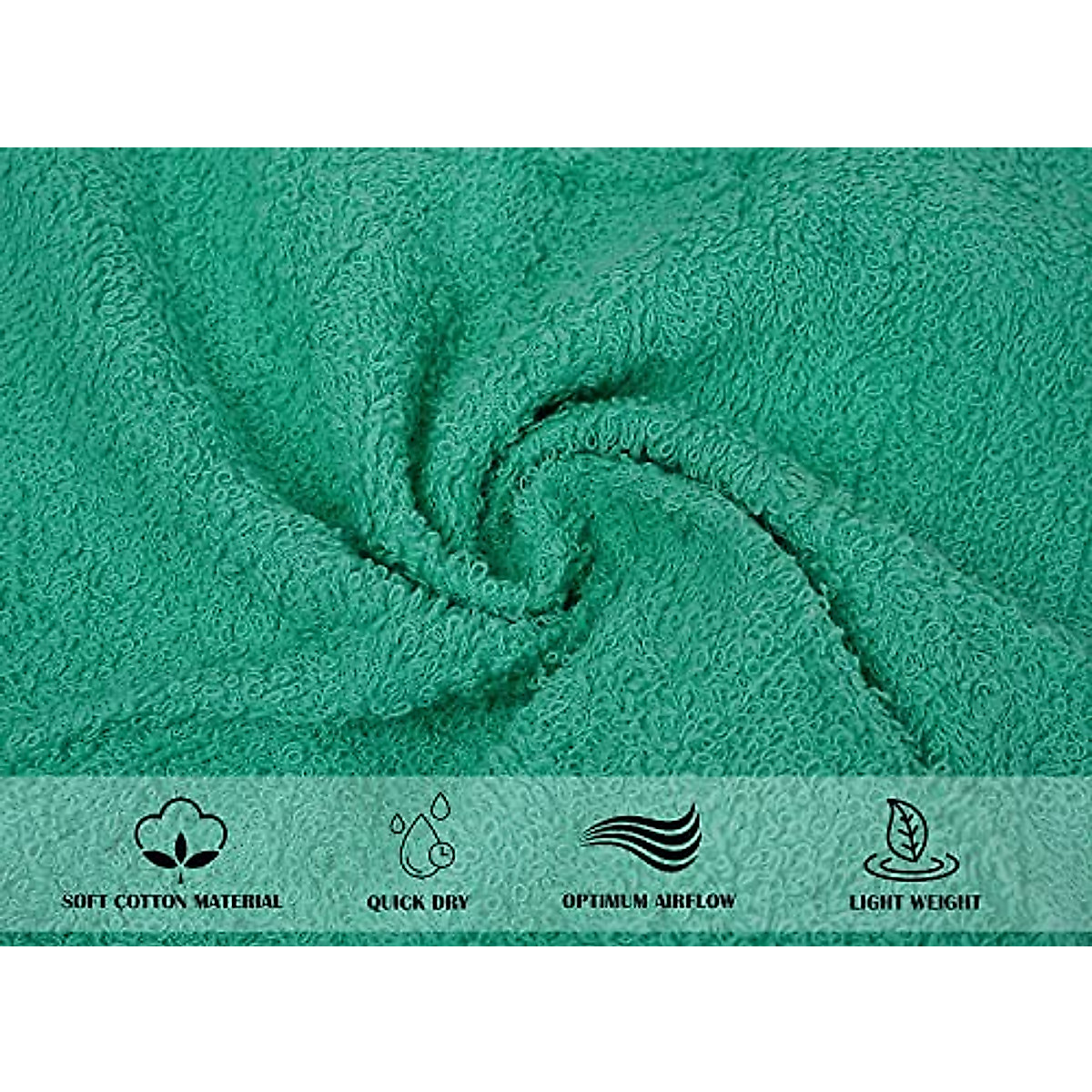 Textila Terry Washcloth Pack of 10 - Multicolor - 12x12 Inches, Soft and Absorbent - Perfect for Bath, Face, Hand, Kitchen, Spa, Hotel, Gym, and Home Use.