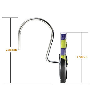 YoKii Halloween Shower Curtain Hooks Witch Hats and Shoes Halloween Bathroom Decoration Accessories Hollows Eve Nightmare Gothic Decorative Shower Rings Set of 12 Metal Rustproof (12PCS)