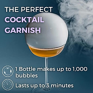 Bubble X Decorative Bubbles for Cocktails Bubble Mixture (6 oz, Pack of 1), Bursting Bubbles and Smoke Bubbles for Drinks and Cocktails - Bartender Accessories - Works with Bartender Bubble Gun