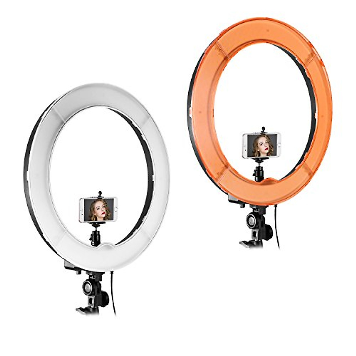 Neewer Ring Light Kit:18"/48cm Outer 55W 5500K Dimmable LED Ring Light, Light Stand, Carrying Bag for Camera,Smartphone,YouTube,TikTok,Self-Portrait Shooting, Black, Model:10100416