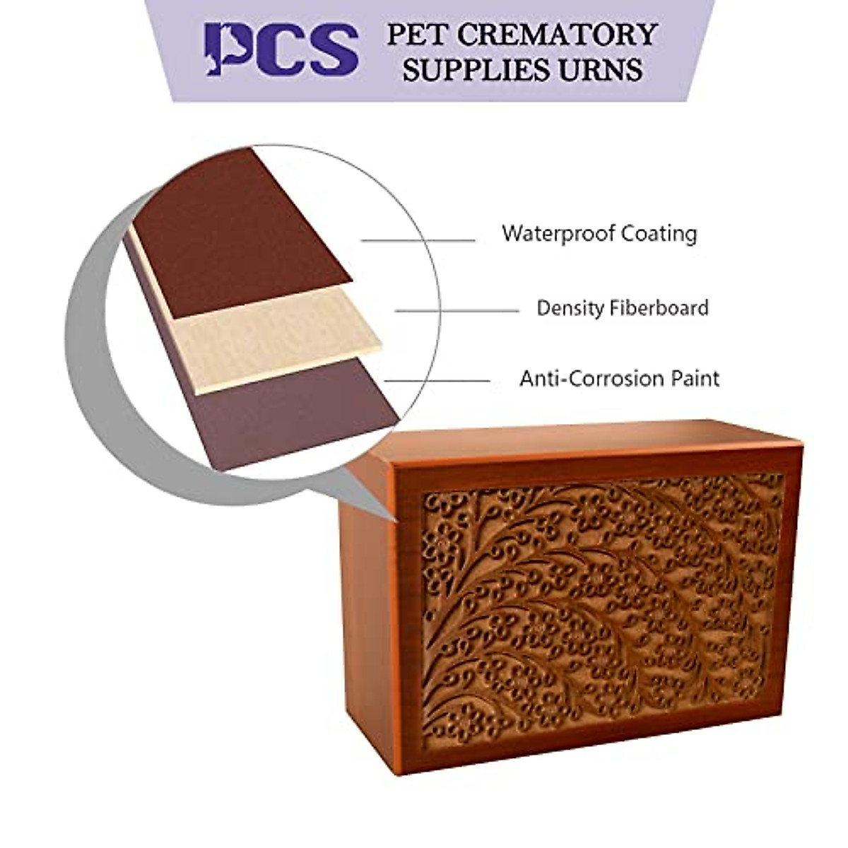 PCS Wooden Pet Urn Tree of Life Dog Urn for Ashes Carved Wood Urn Pet Cremation Box Urns for Dogs Ashes-Small