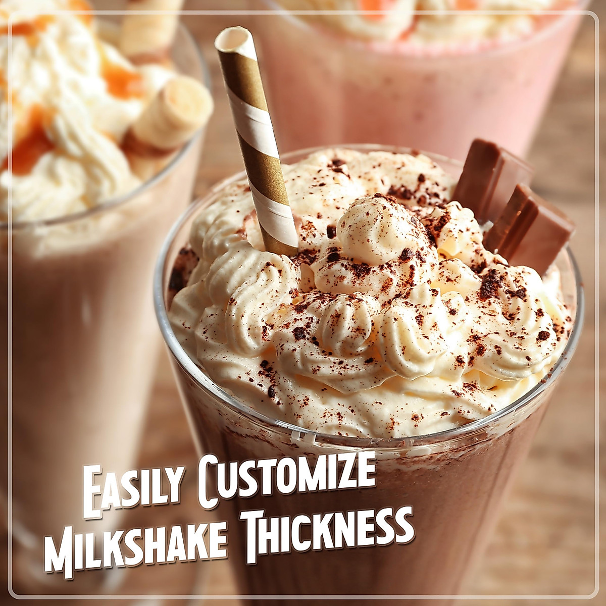 Nostalgia Two-Speed Electric Milkshake Maker and Drink Mixer, Includes 16-Ounce Stainless Steel Mixing Cup & Rod, Blue