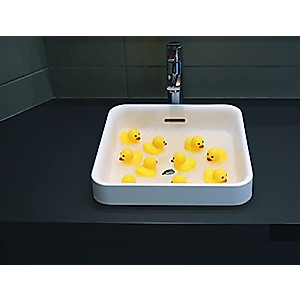 CICITOYWO Yellow Rubber Ducks, 10pcs Preschool Bath Toys Bathtub Floating Squeaky Duckies Gift for Baby Shower Infants Kids Toddler Party Decoration