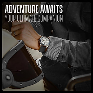 STUNNING SELECTION ALPINE Premium quality waterproof silicone watch band strap with quick release – Soft rubber black watch band 22mm - grey stitching