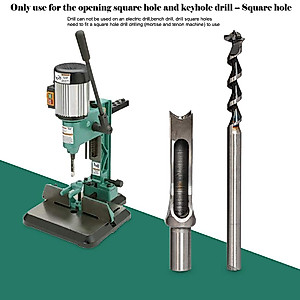 SaferCCTV Square Hole Drill Bit, Steel Woodworking Mortiser Hardness Sharp Durable Mortising Chisel Set 1/2-Inch, 1/4-Inch, 3/4inch, 3/8-Inch, 5/8-Inch, 5/16-Inch, 9/16-Inch -7pcs