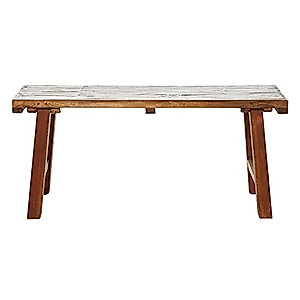 Deco 79 Wood Handmade Natural Bench, 44" x 14" x 19", Brown