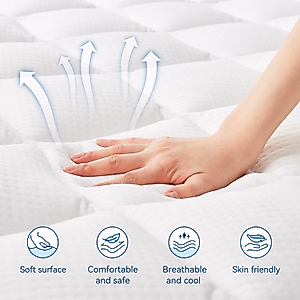TERISTE 5 Inch King Mattress Breathable Gel-Memory Foam Plus Pillowtop Mattress, Cool and Skin-Friendly, Fiberglass Free, Mattress in a Box, CertiPUR-US® Certified, Safe and Worry-Free