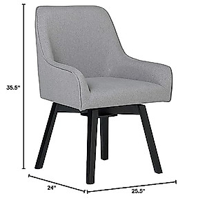 Studio Designs Home, Heather Gray Studio Designs 70147 Spire Swivel Task Chair, 25.5" W x 24" D x 35.5" H